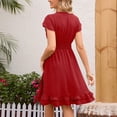Aellinatey Dresses for Women Fashion Cap Sleeve Dot Dress Flowy Ruffle ...