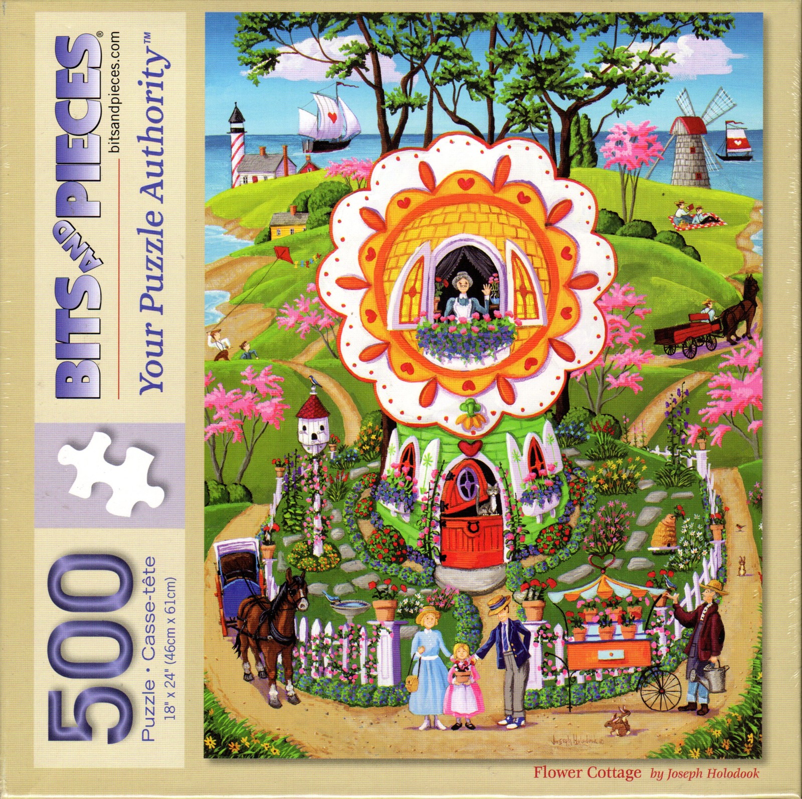Flower Cottage by Joseph Holodook 500 Piece Puzzle - Walmart.com