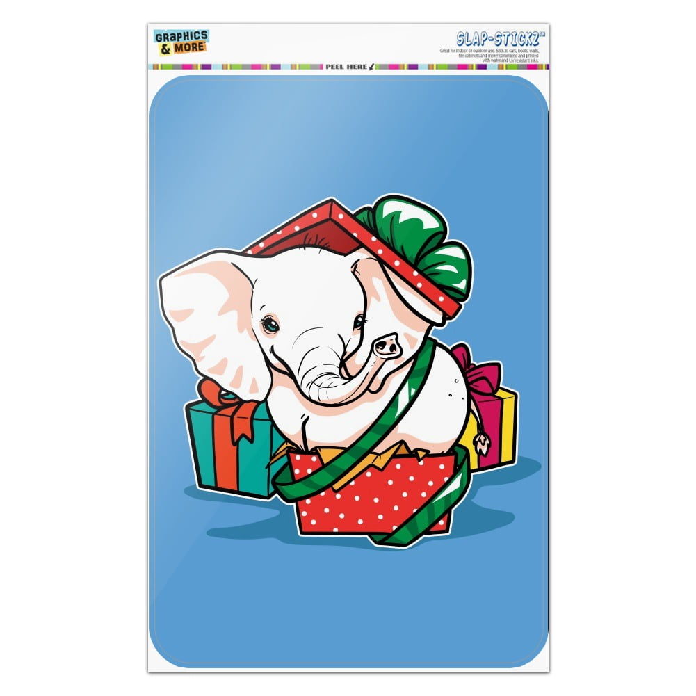 White Elephant In Present Gift Box Holiday Christmas Home Business ...