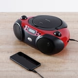Blackweb Bluetooth CD Player with FM Radio, Red and Black - Walmart.com