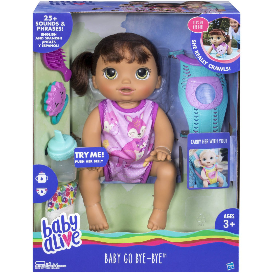 Baby Alive Baby Go Bye Bye Brunette Baby Alive IGA1003 | Bodega Aurrera en línea