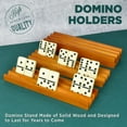 Queensell Domino Holders for Classic Board Games - Wooden Domino Racks ...