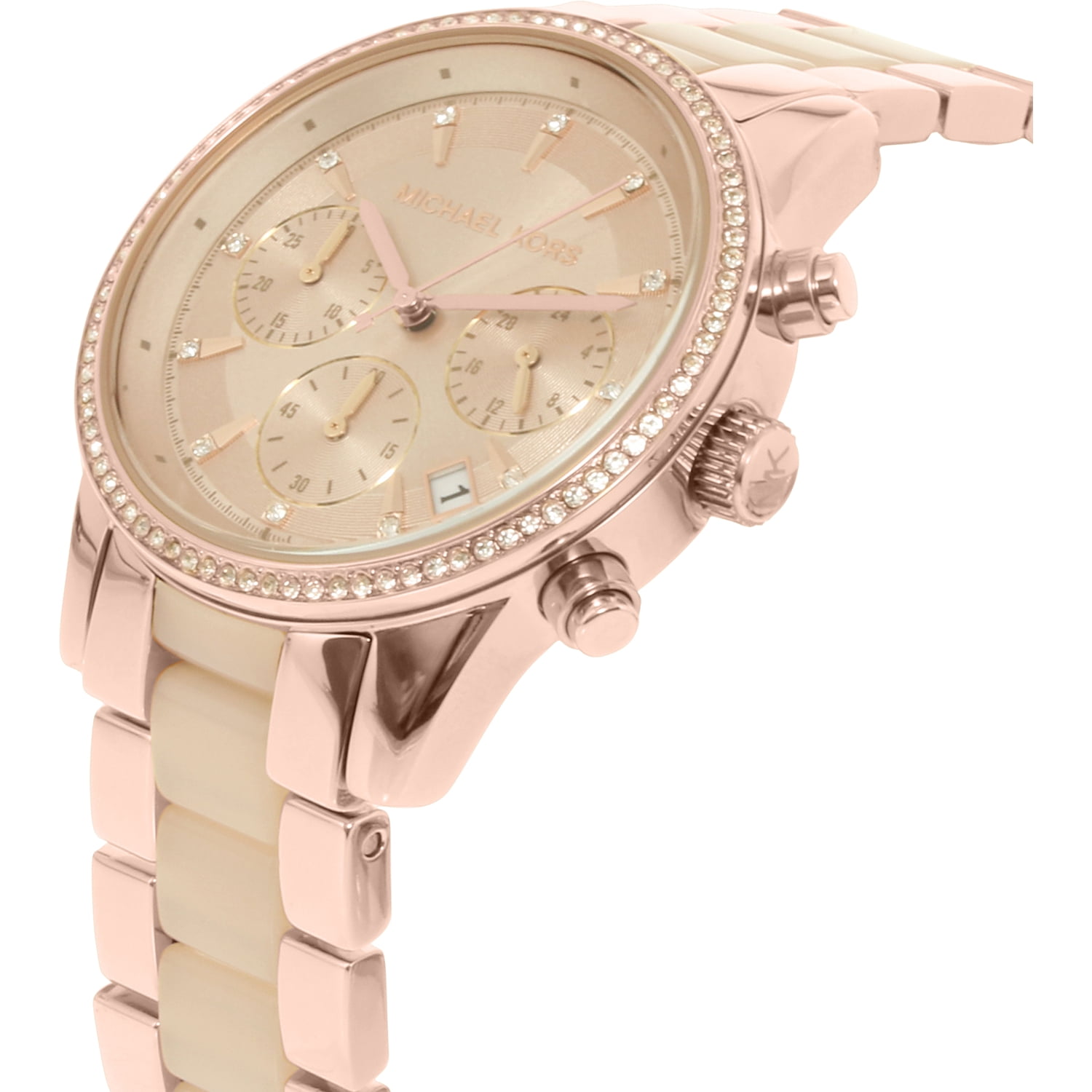 Michael Kors Women's Ritz MK6307 Rose Gold Stainless-Steel Quartz ...
