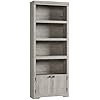 69 Inch Farmhouse 5 Tier Bookcase, 23.62'' W, with 2 Doors, Adjustable ...