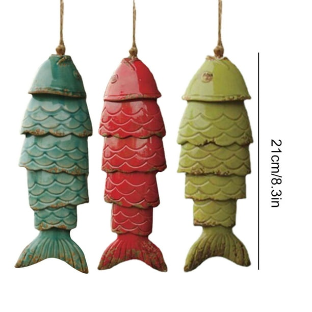 Outdoor Resin Wind Chimes,Colorful Koi Fish Wind Koi Fish Wind Chime ...