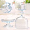 12 Packs Mini Cake Plate with Lid, Plastic Cupcake Stand Dome Cover ...