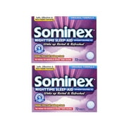 Sominex Nighttime Sleep-Aid Medication, Maximum Strength OTC Pills ...