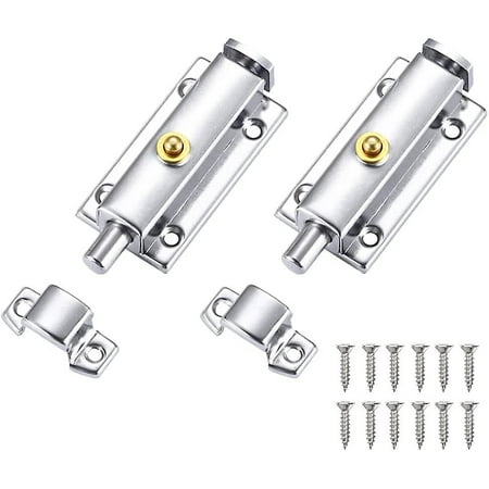 Xizioo 2 Pcs Stainless Steel Door Latch Door Latches +12 Screws Self ...