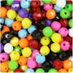BeadTin Multi Neon Bright 8mm Round Craft Beads (300pcs) - Walmart.com