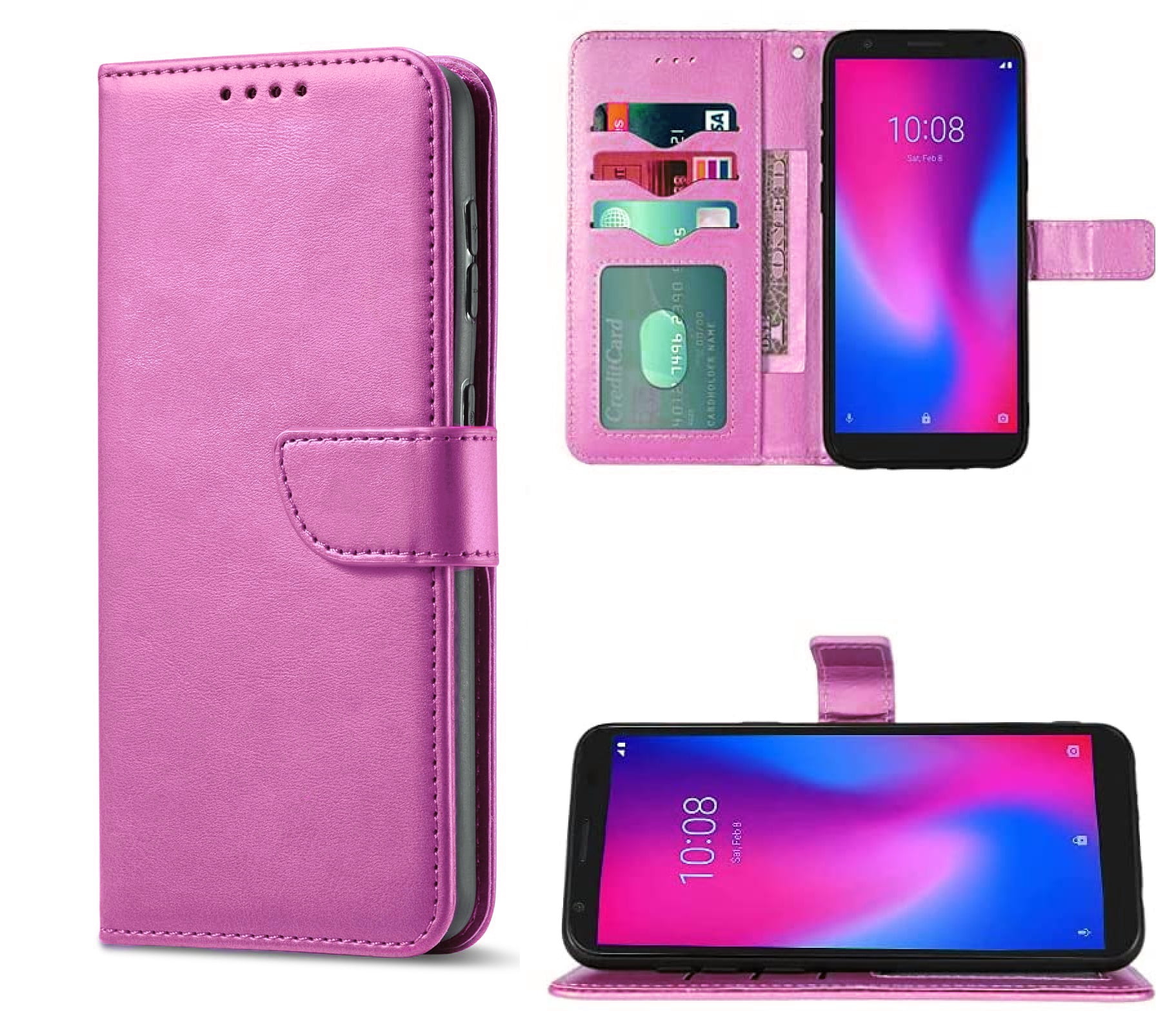 Compatible for Blu View 2 B131DL B130DL Wallet Cover Case + Tempered ...