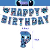 Stitch Birthday Decorations Stitch Happy Birthday Banner Hanging Swirls ...