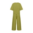 CIENVNSTG 2 Piece Pajamas for Women Set Summer Solid Color Short Sleeve ...
