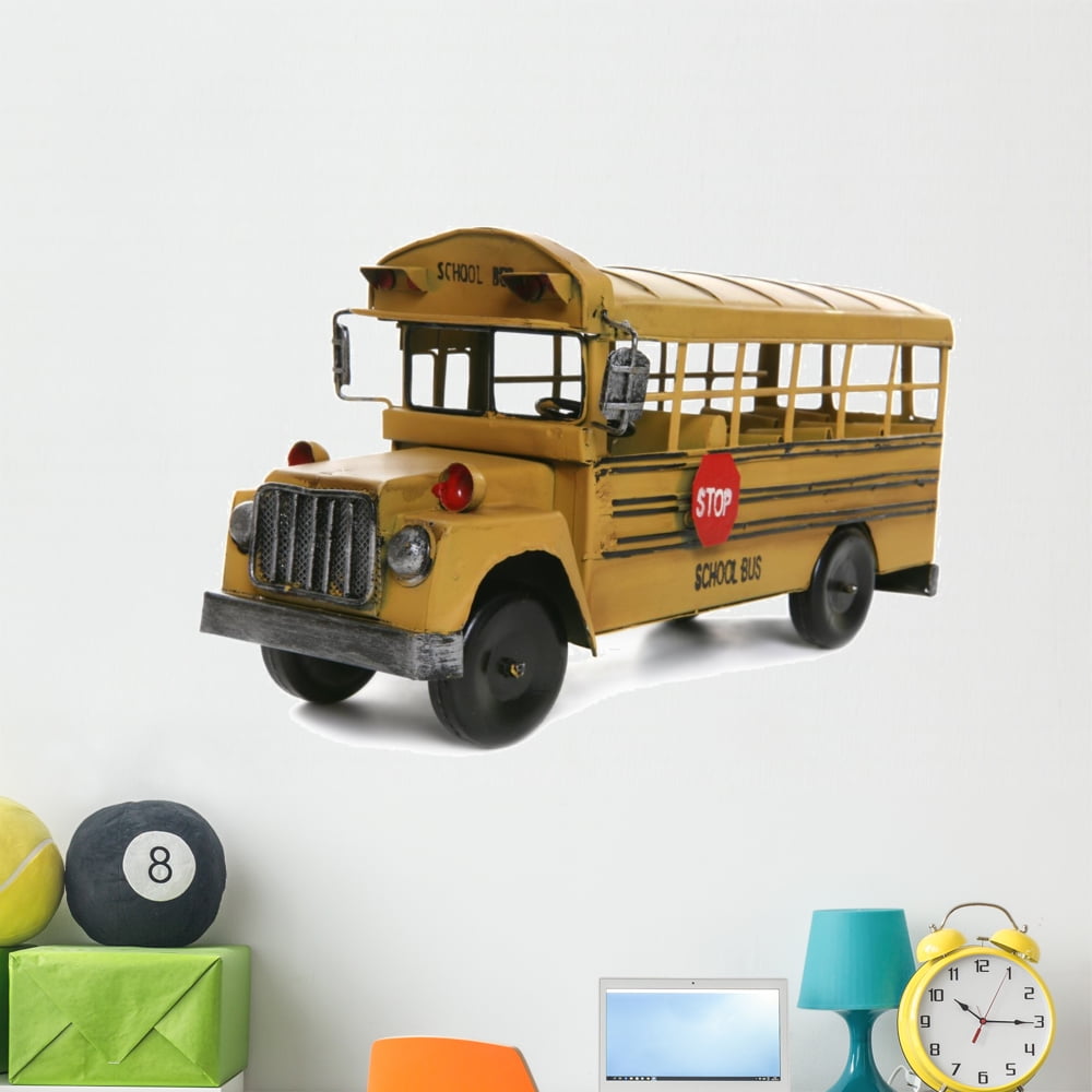 School Bus Wall Decal by Wallmonkeys Peel and Stick Graphic (48 in W x ...