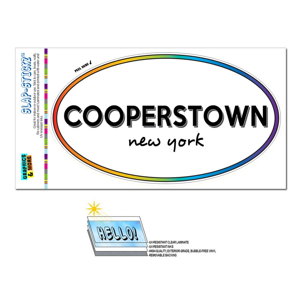Cooperstown, NY - New York - Rainbow - City State - Oval Laminated ...