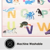 Eric Carle Elementary Pink Alphabet Kids Area Rug Pink/Blue, 35"x51 ...