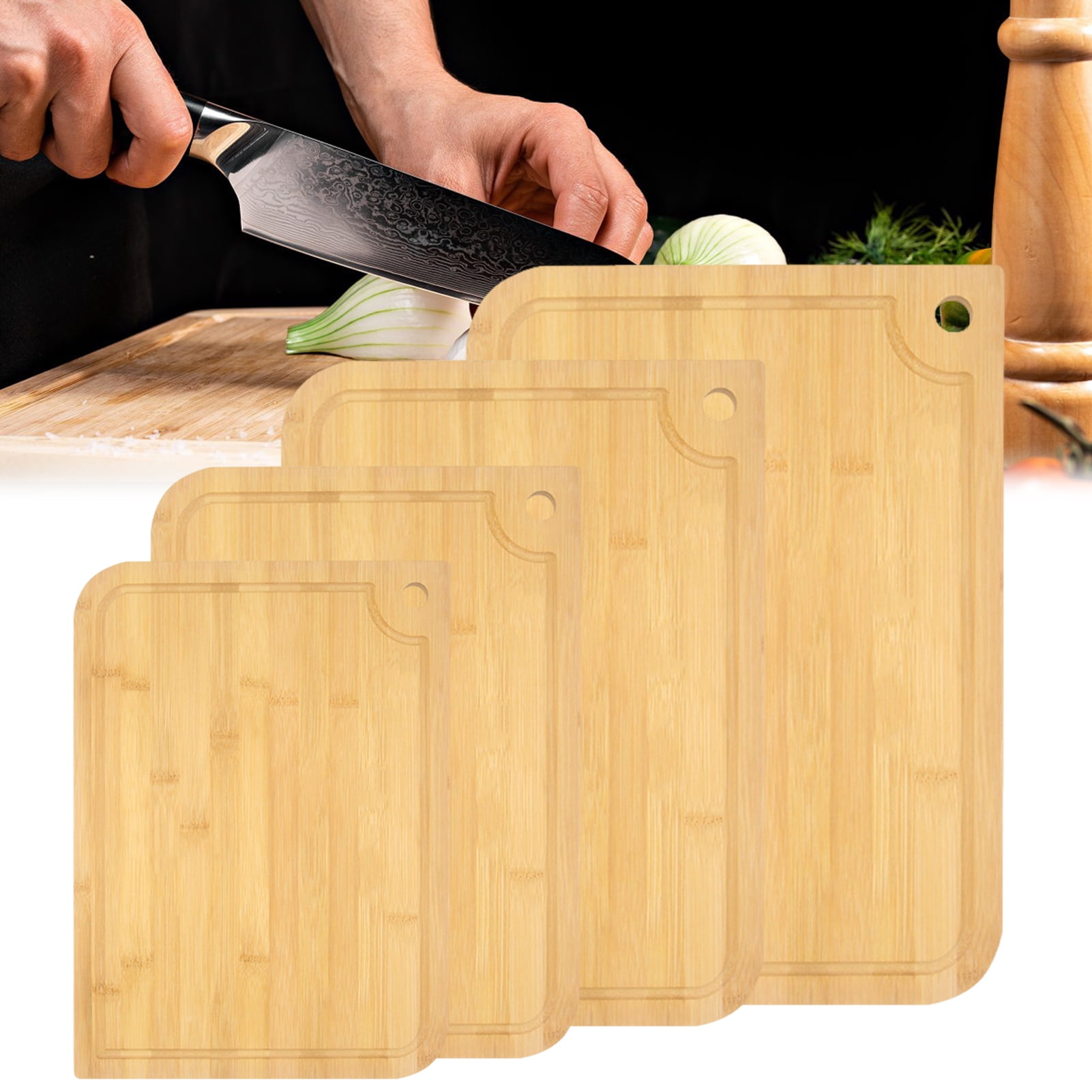Click here for Unbranded Bamboo Cutting Boards For Kitchen Double... prices