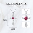 Cross Necklace for Women 925 Sterling Silver Birthstone Crucifix ...