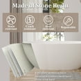 63" Freestanding Bathtub, 25mm thick, LIGMIRR Oval Shaped Resin Stone ...