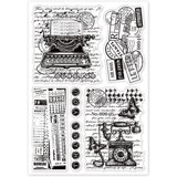 1sheet Retro Typewriter Background Clear Stamps for Cards Making ...