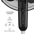 "Holmes 16"" Quiet Oscillating Digital Pedestal Stand Fan With Remote ...
