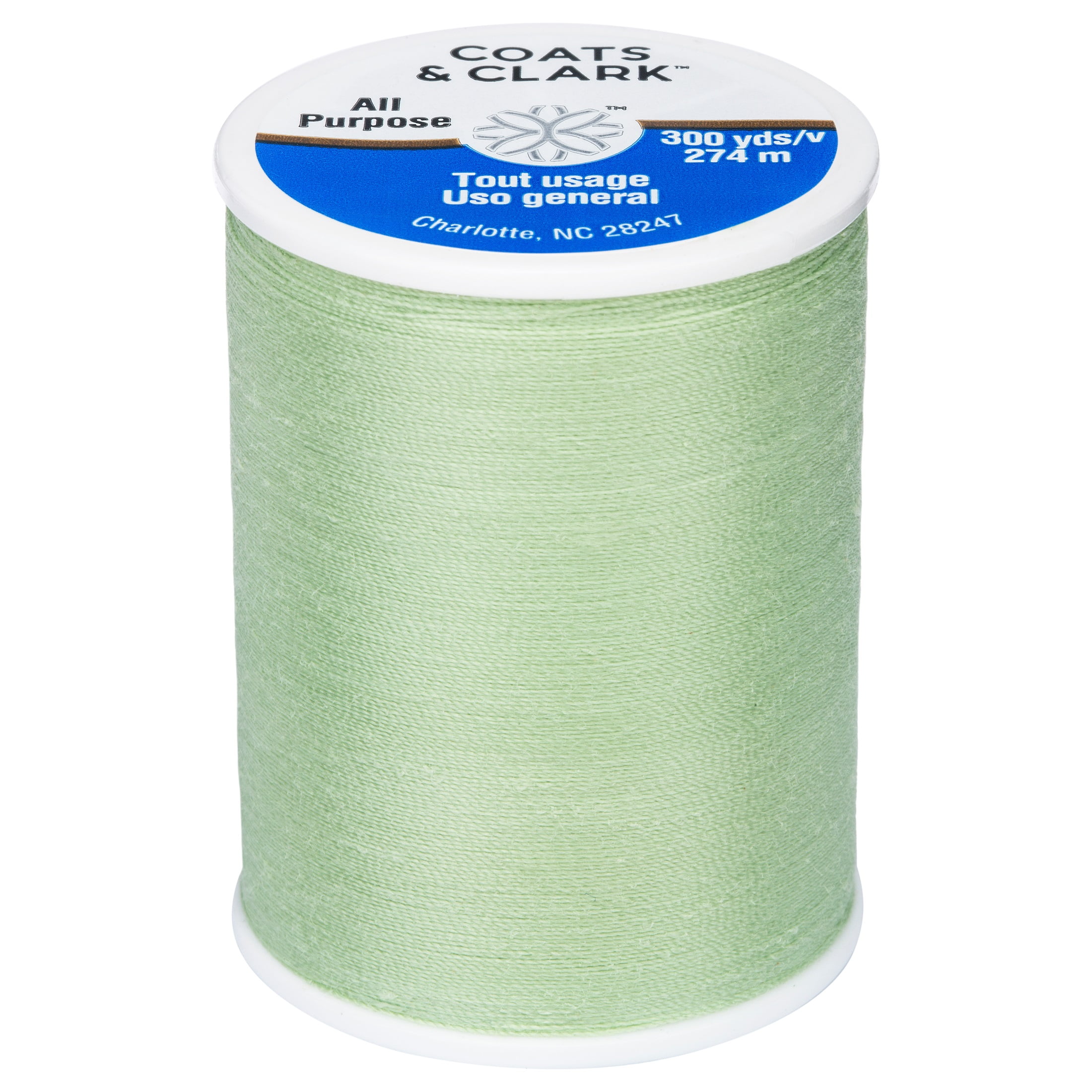 Coats & Clark All Purpose Nile Green Polyester Thread, 300 Yards ...