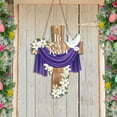 Cheapark Spring Easter Cross Wooden Wall Art Sign, Rustic Farmhouse ...