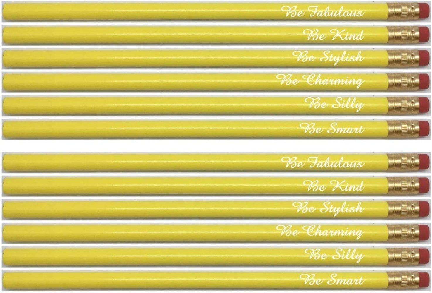 Gentle Reminder Pencils Set of 12 - Pastel Colors available Pink Green ...