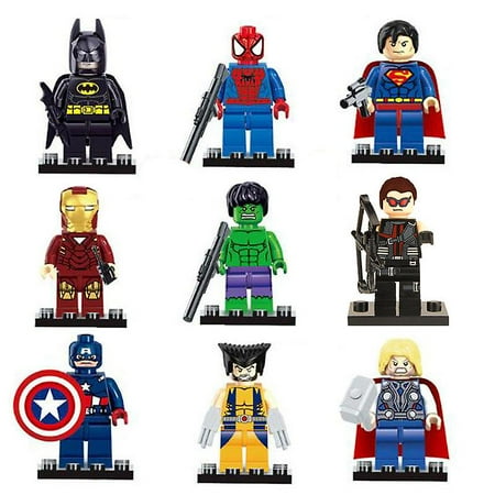 Betterlifefg-9 Pcs Marvel Avengers Superhero Comic Minifigures Dc ...
