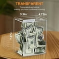 Acrylic Money Saving Box with Key Lock Transparent Cash Bank for Coins ...