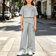 2 Piece Girls Outfit Ombre Gradient Heart Graphic Tee Clothes Short ...