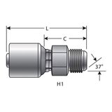 6G-6MJ HYDRAULIC HOSE FITTING - Walmart.com