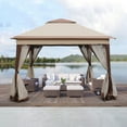 Pop Up Gazebo, 11x11 FT 2 Tier Event Tent for Garden Patio Backyard ...