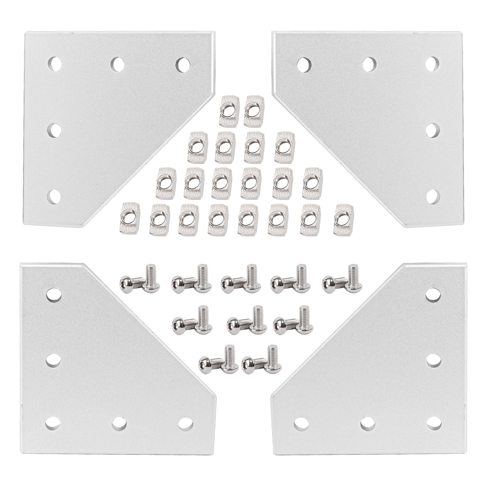 4 PCS 2020 Corner Bracket Connectors 5 Hole L Shape Joint Plates for ...