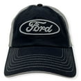 Ford Trucker Hat, Black and Grey, Embroidered Logo, Snapback Mesh Cap ...