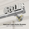 2 Pack Heavy Duty Curtain Rods 32-150 Inch, 1 Inch Adjustable Extra ...