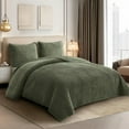 Wonderful Bedding Modern Striped Velvet 3-Piece Quilt Set - Walmart.com