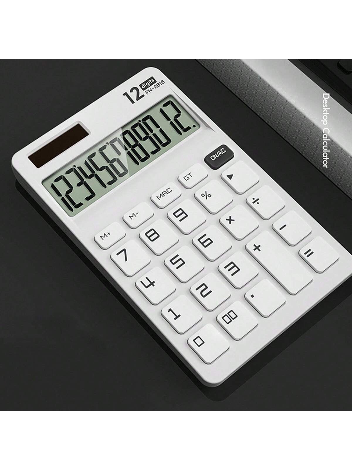 White Desktop Calculator With Large Key Buttons, Calculators Desktop ...