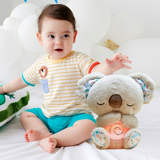 Juguete de koala relajante y relleno 30 cm FLhrweasw con movimiento respiratorio para niños y ...