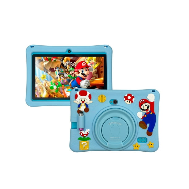 Tablet Kids Amschel K98 7'' De Mario Bros 64gb 4gb Ram Azul | Bodega Aurrera en línea