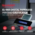Free Shipping! Sharp Calculators EL-1901 12-Digit Paperless Printing ...