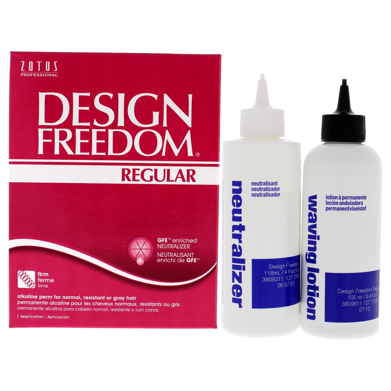 Design Freedom Regular Alkaline Perm by Zotos for Women - 1 Application ...