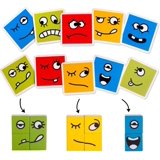 Wooden Expressions Matching Block Puzzles, Brain Development Toy for ...