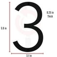 5" Modern Address House Numbers for Outside - Easy to Install 3D Matte ...