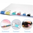 Clips Office Supplies, 350 Pcs Colored Paper Clips and Binder Clips Set ...