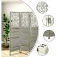 6 Panel Room Dividers Fully Assembled 5.6Ft Carved Room Dividers and ...