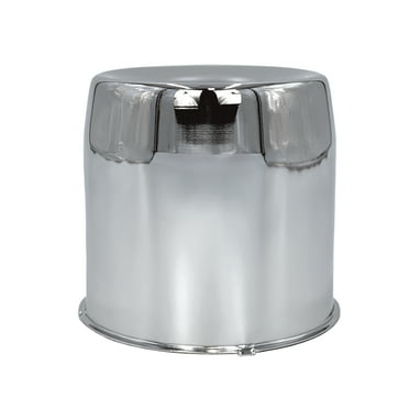 4 Chrome Push Through Short 4.25 Center Caps - Auto, Truck, Trailer ...