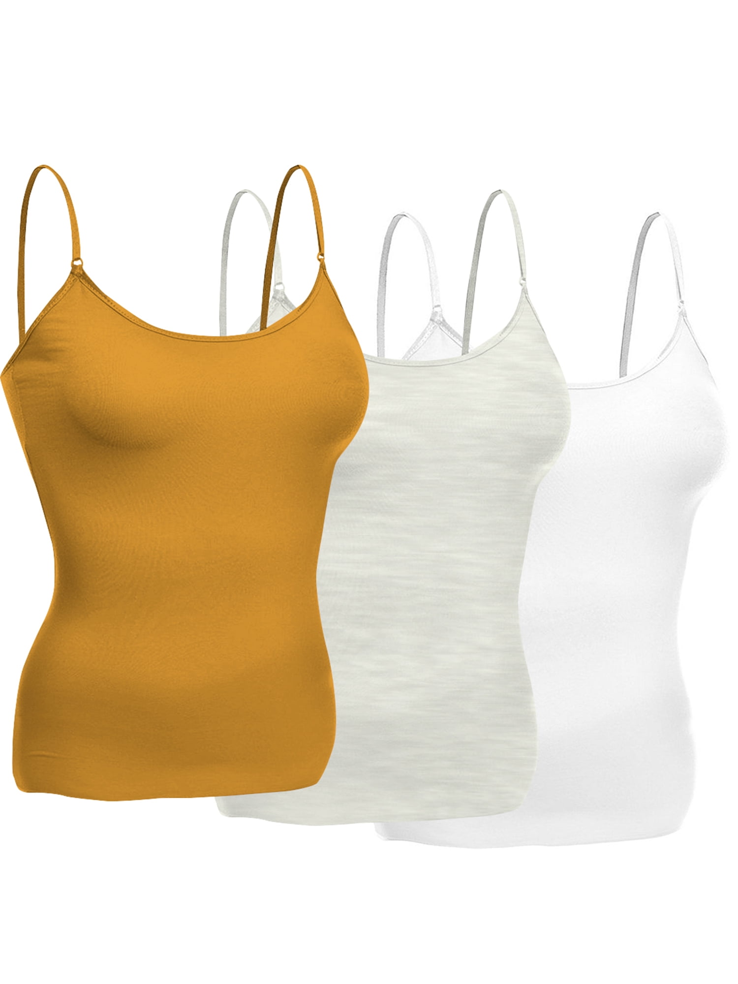 Emmalise Women's Basic Short Camisole Adjustable Strap Layering Cami ...