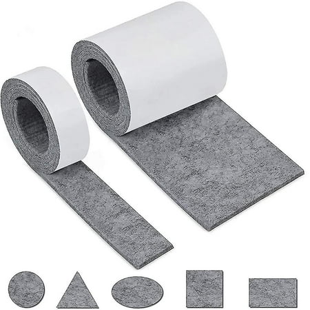 Self-adhesive Furniture Felt, Adhesive Felt 2 Rolls 100 * 10cm + 100 ...