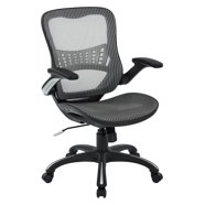 OSP Home Furnishings Riley Modern Office Chair with Fabric Seat, Back ...