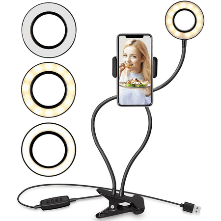 Ring Light with Cell Phone Holder Stand for Live Stream/Makeup, LED ...